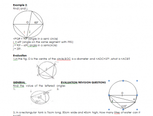 Deductive Proof of Circle Geometry - Class Notes