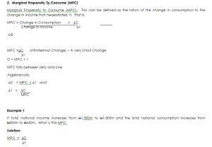 Theory of Income Determination - Class Notes
