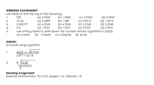Logarithm of Numbers Greater than and Less than One - Class Notes