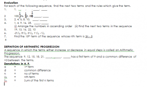 Arithmetic Progression - ClassNotes.ng