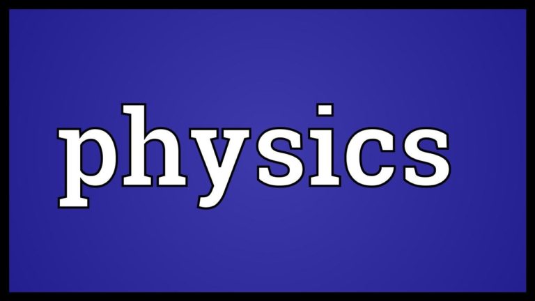 Meaning of Physics - Class Notes