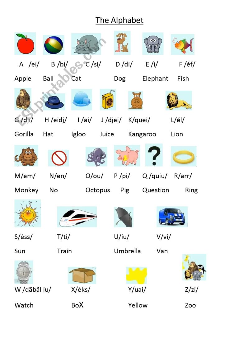 Phonics | Name and Sounds of Letters - Class Notes