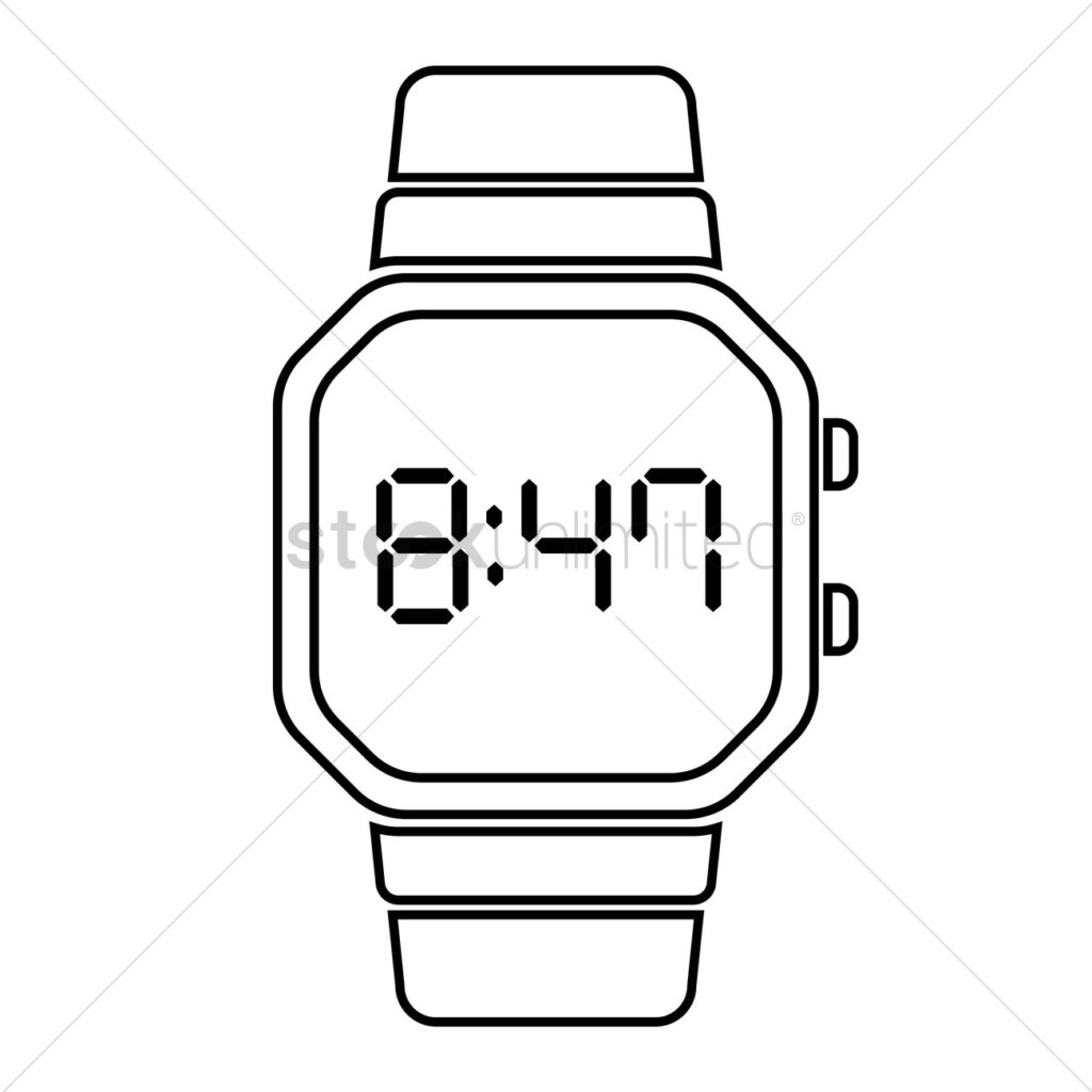 Common ICT Devices - Drawing a digital wristwatch - ClassNotes.ng