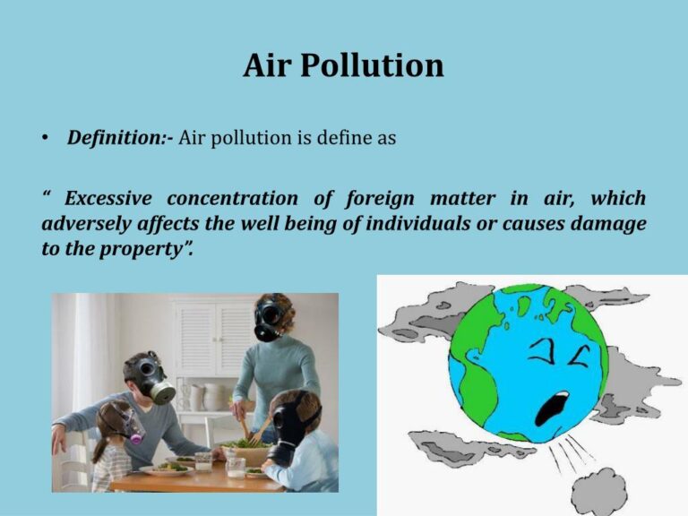 Health and Hygiene - Meaning of air pollution - Class Notes