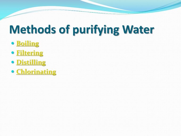 Health and Hygiene - Meaning and methods of purifying water - ClassNotes.ng