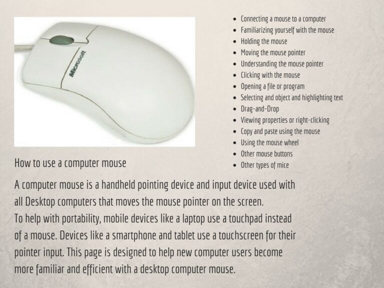 Uses of Computer Mouse as an Input Devices - ClassNotes.ng