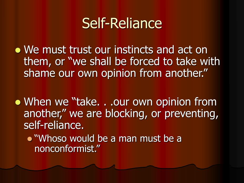 Meaning of Self - Reliance - ClassNotes.ng