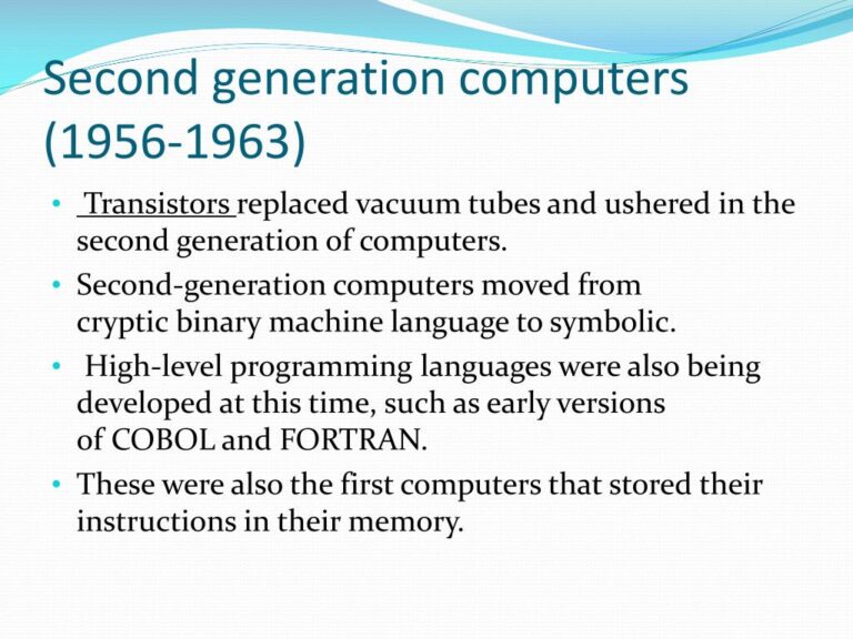 Second Generation of Computers - ClassNotes.ng Second Generation of Computers - ClassNotes.ng