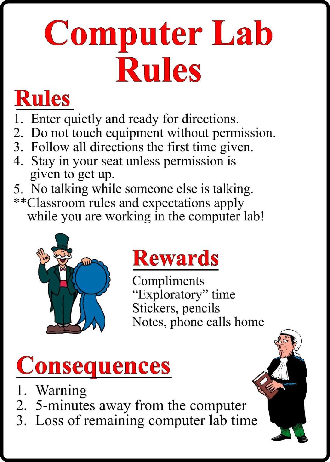 Computer ethics - Computer laboratory rules and regulations - Class Notes