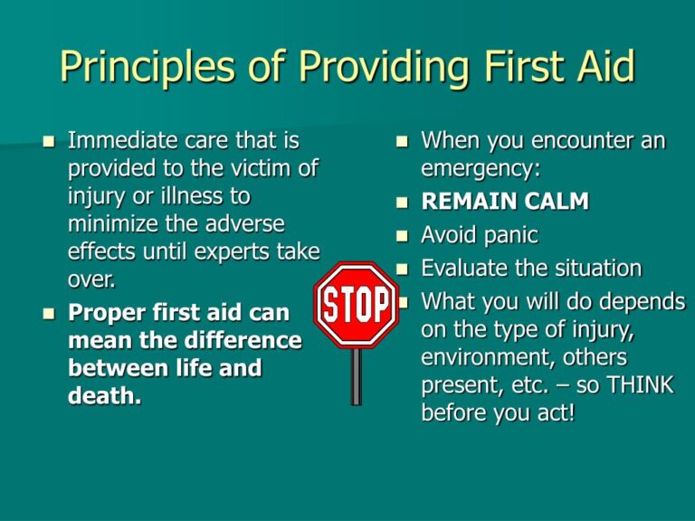 General Principles of First Aid Treatments – ClassNotes.ng