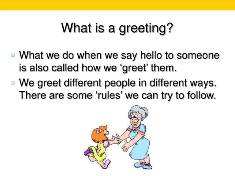 Importance of Greetings - ClassNotes.ng Importance of Greetings - ClassNotes.ng