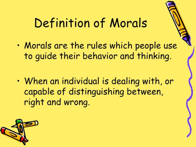 Meaning of Morals - Class Notes