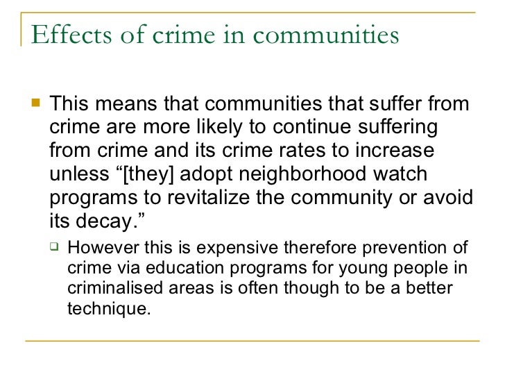 Negative Impacts of Common Crimes - Class Notes