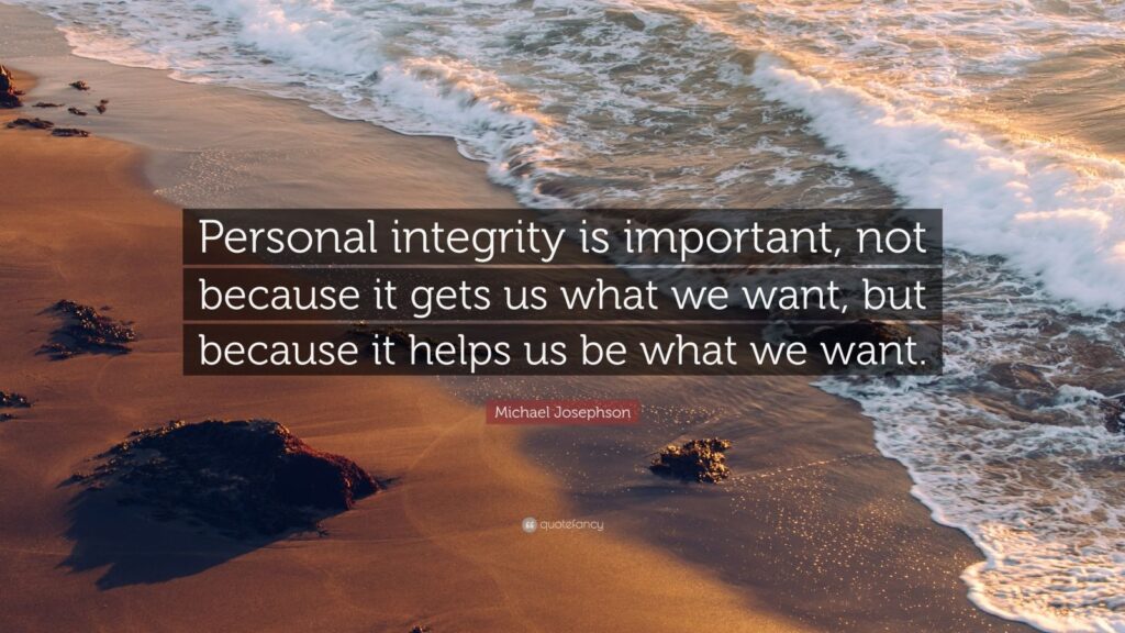 National Values: Integrity - Class Notes