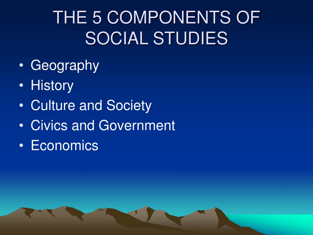 Components of Social Studies – ClassNotes.ng