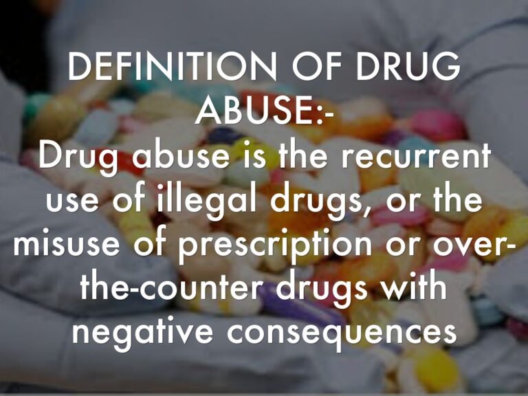 Meaning of Drug Abuse - Class Notes