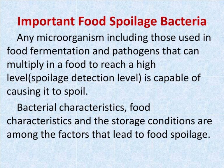 Sensory Signs of Food Spoilage and Causative Microorganisms - ClassNotes.ng