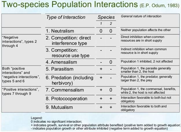 Intraspecific and interspecific interactions (competition, - ClassNotes.ng